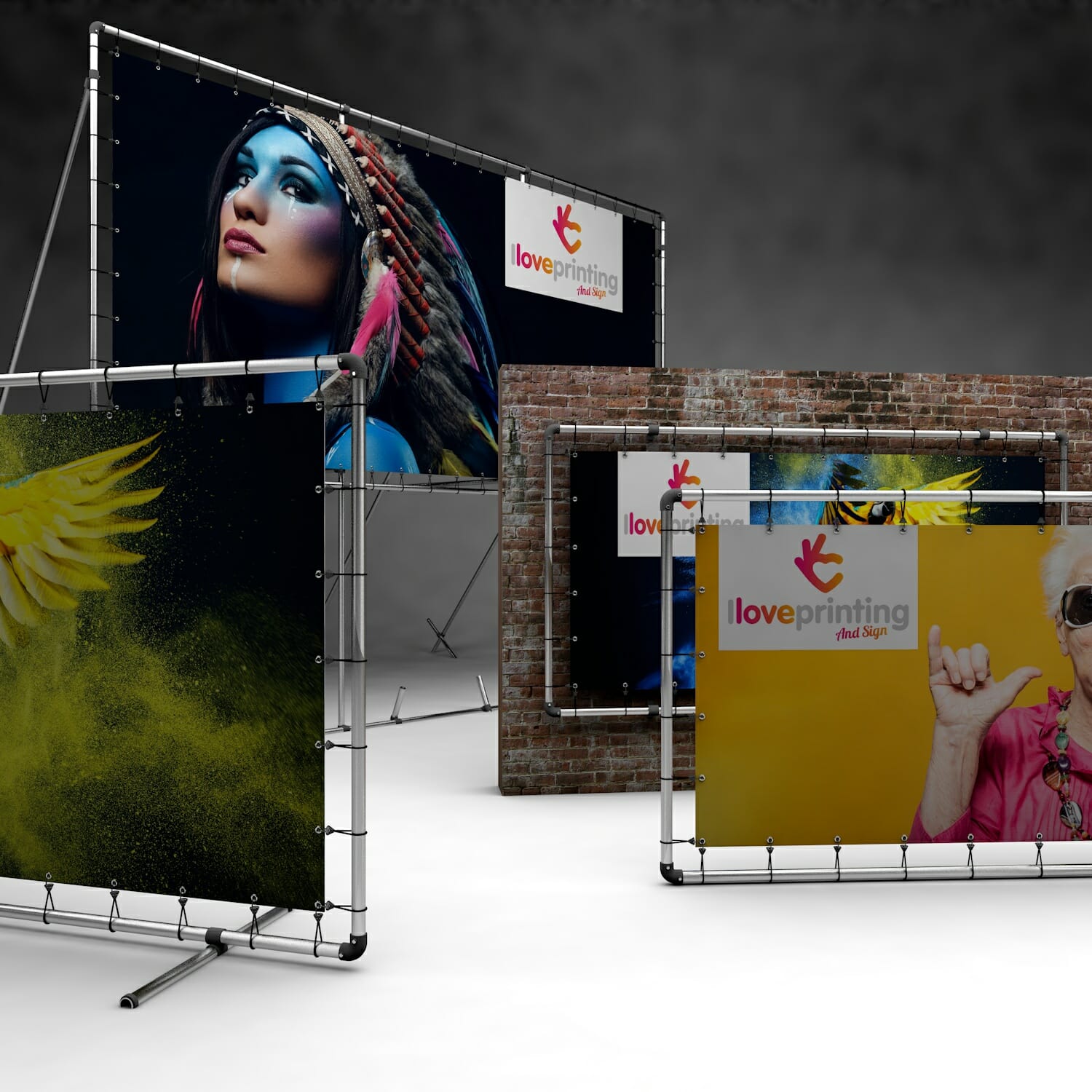 Los spandoek frame bestellen - TopSpandoek.com