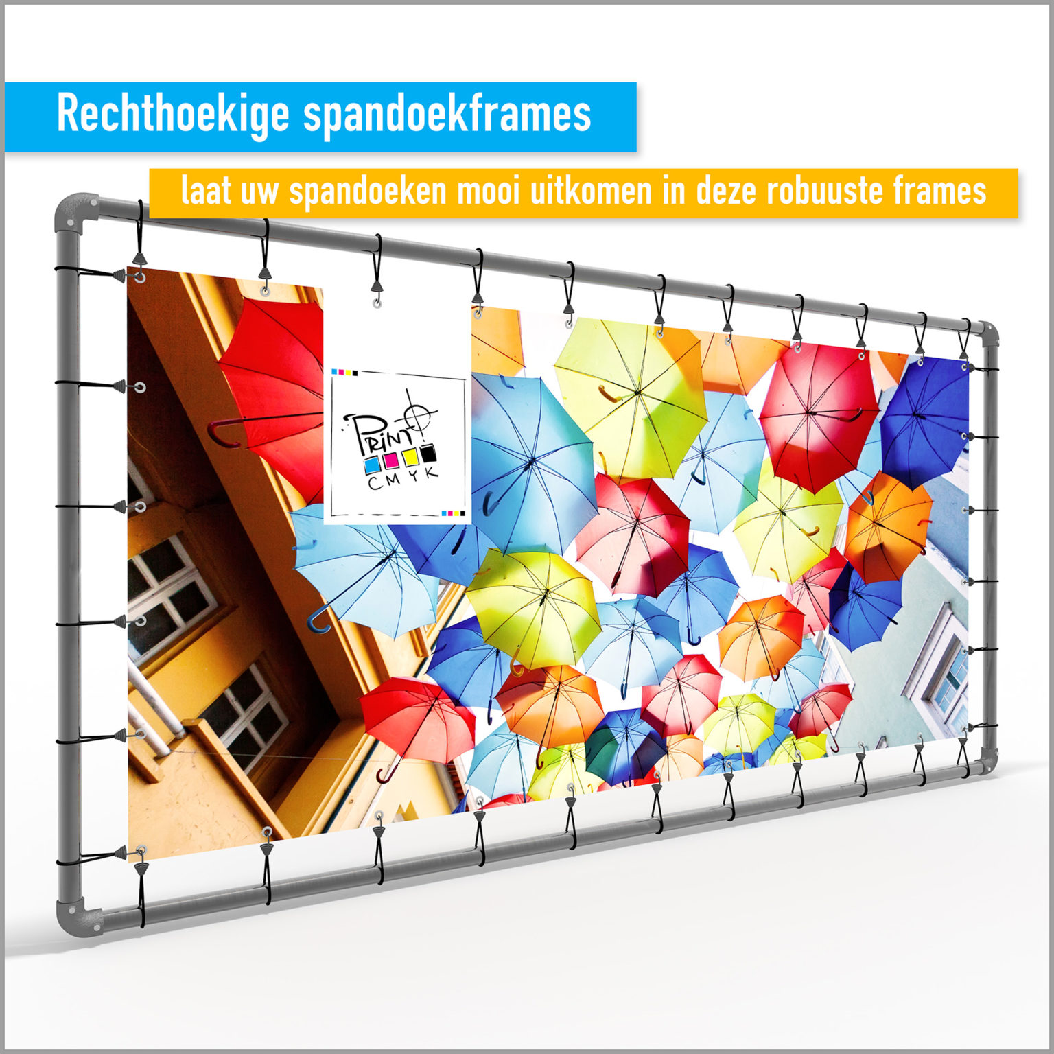 Spandoekframes: Stoer, Stevig & Snel gemonteerd | Kwaliteit Aluminium