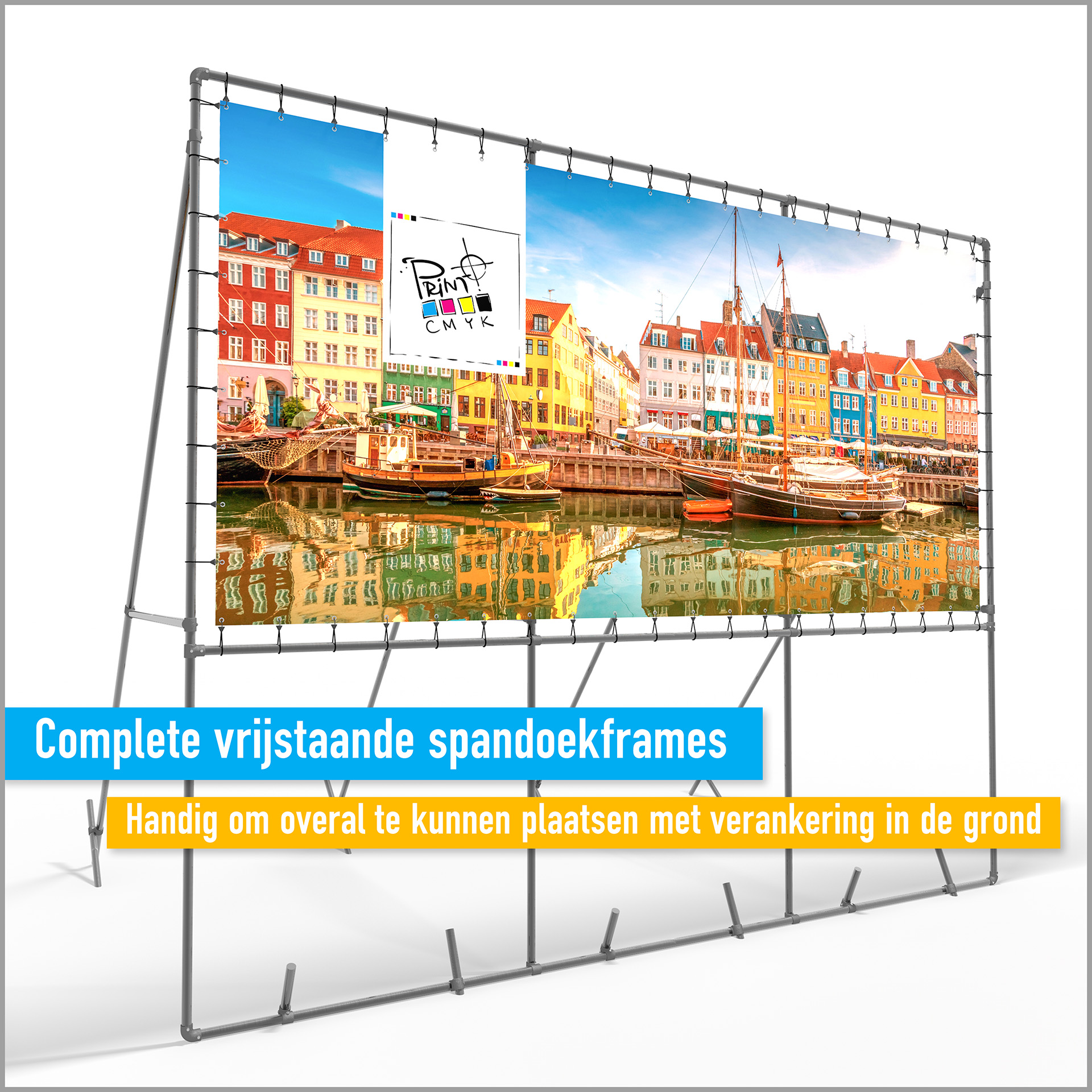 Spandoekframes: Stoer, Stevig & Snel gemonteerd | Kwaliteit Aluminium
